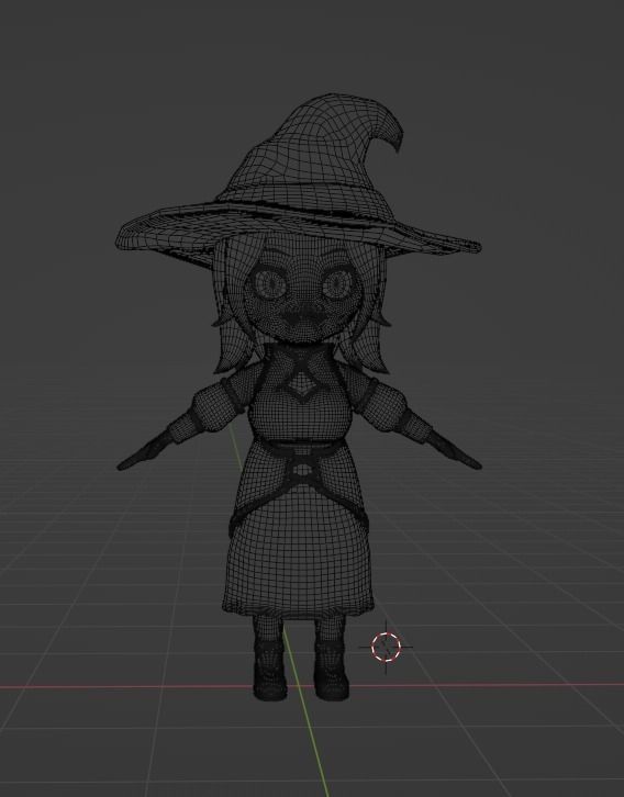 3d model witch chibi in blender 3D model 3D printable | CGTrader