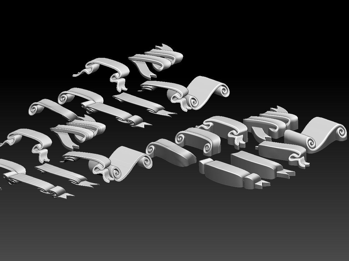ribbons 3D model 3D printable | CGTrader