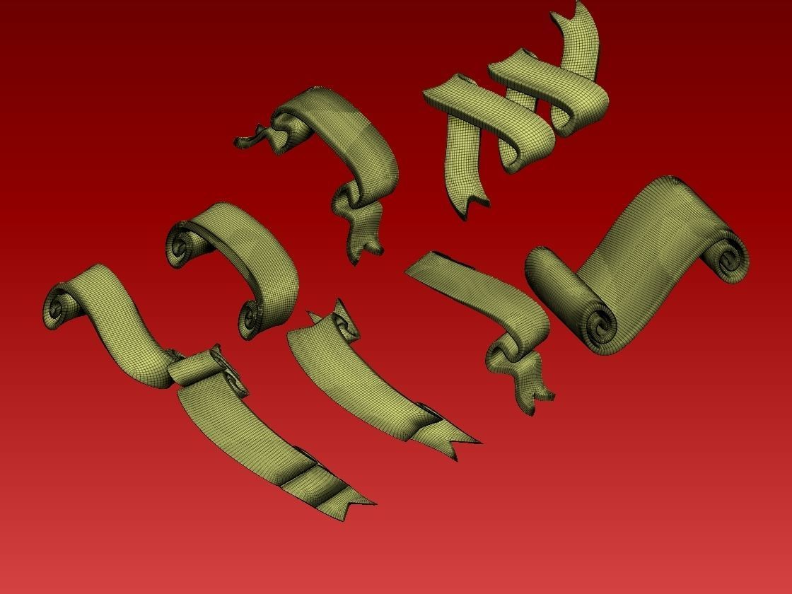 ribbons 3D model 3D printable | CGTrader