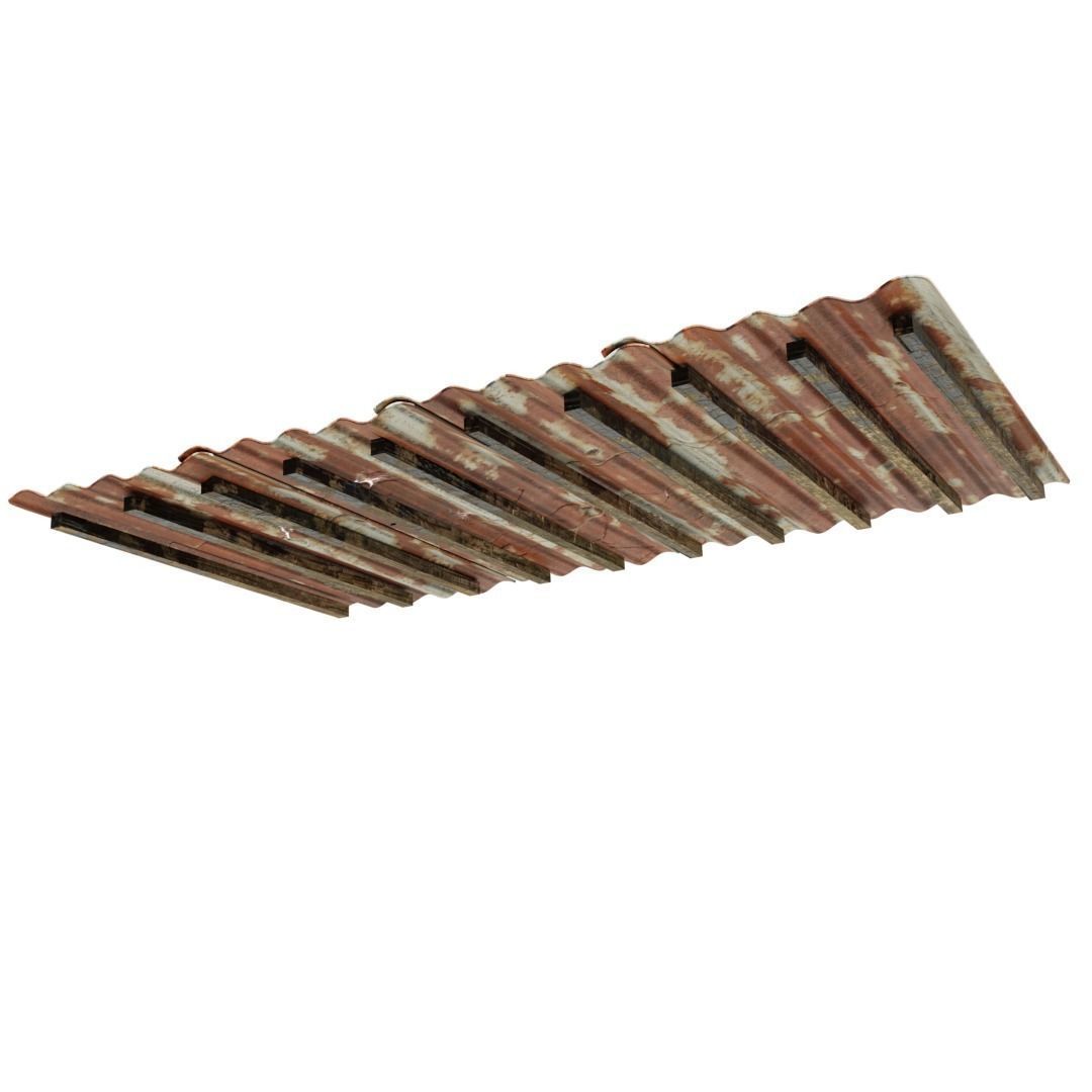 Rusted Ceiling Panels and Support Beams 3D model | CGTrader