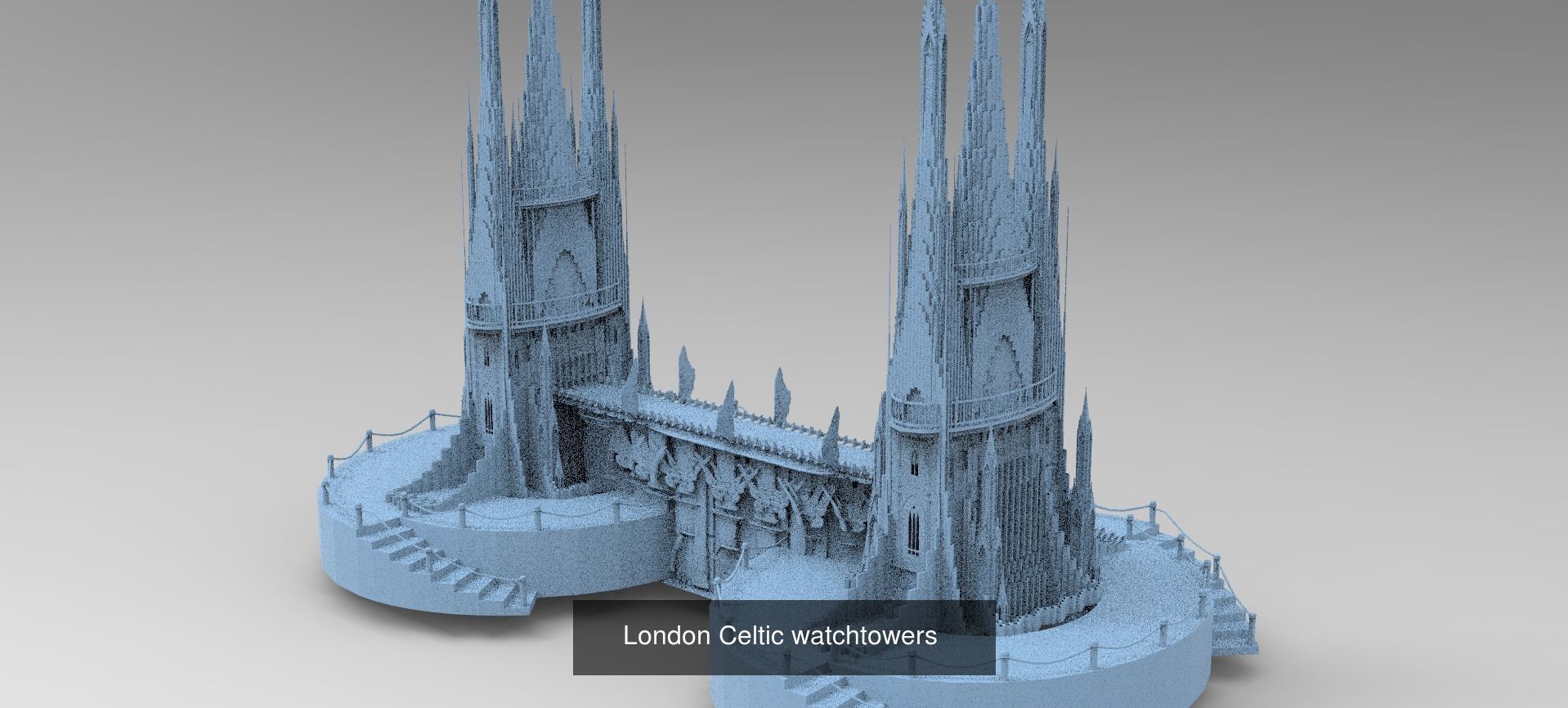 Fantasy English City architecture 1 3D Model Collection | CGTrader