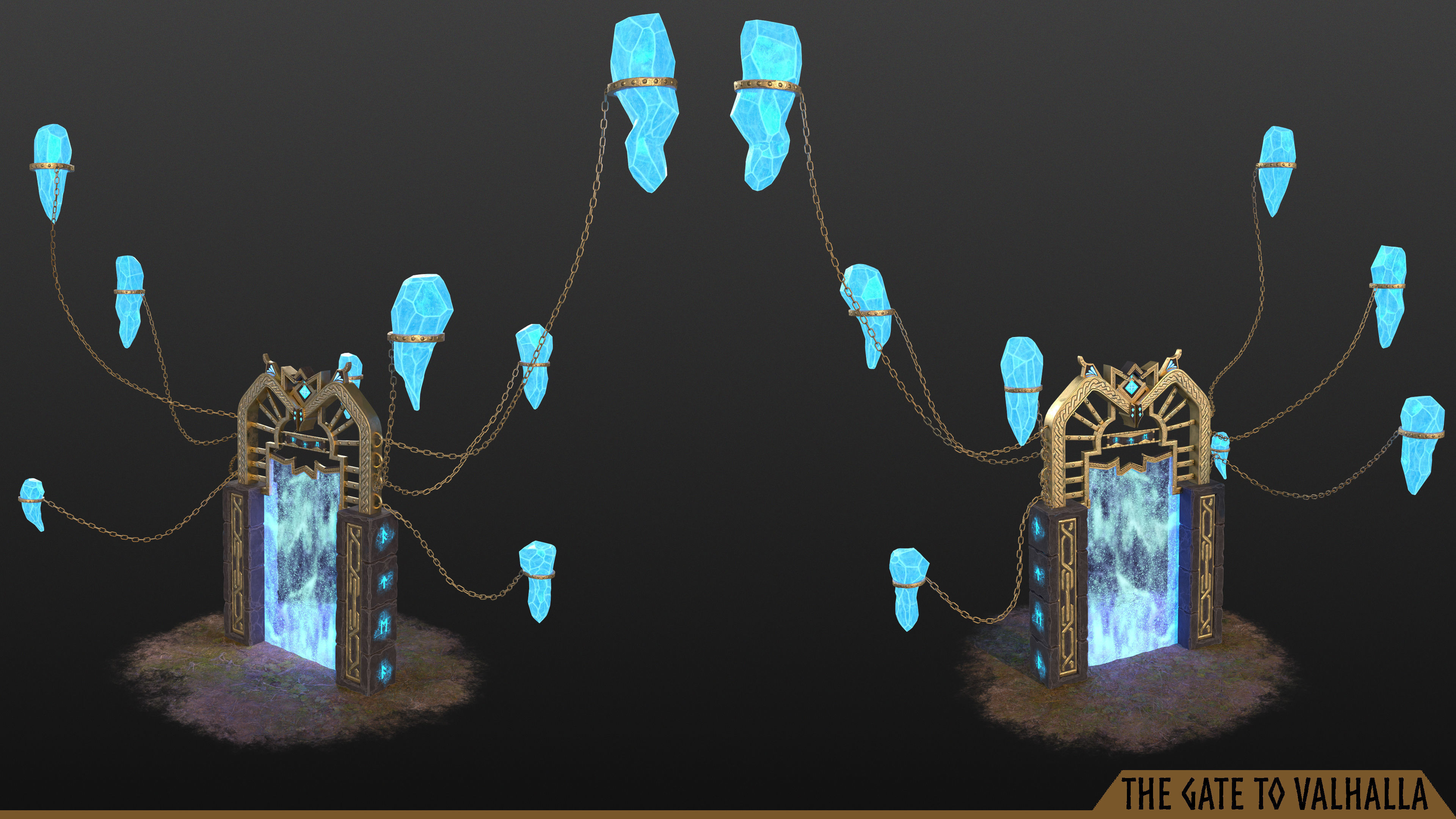 3D model Gate to Valhalla VR / AR / low-poly | CGTrader