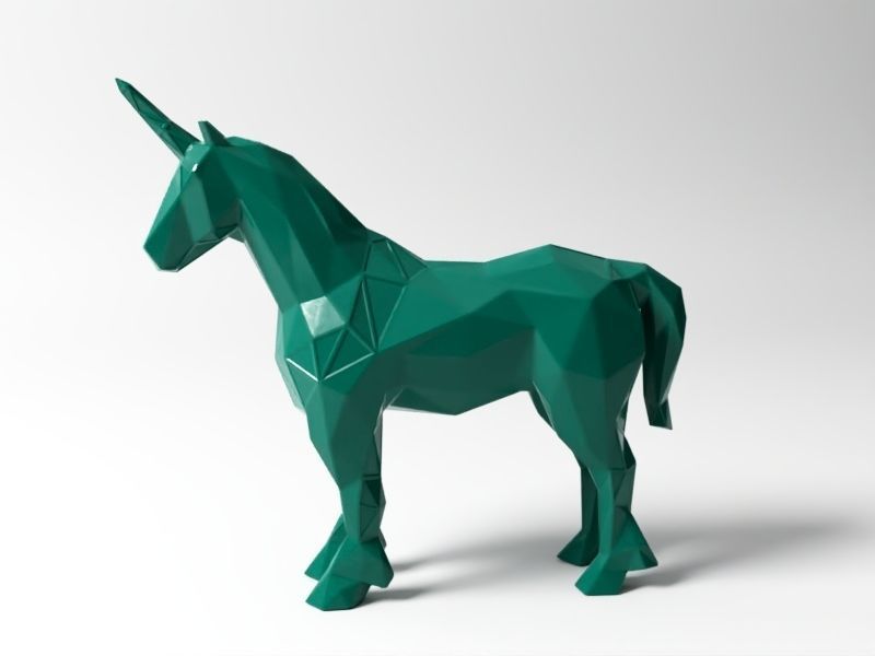 Polygon Unicorn 3D model 3D printable | CGTrader