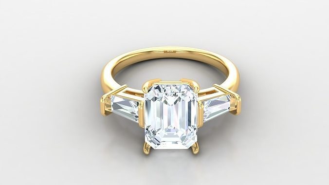 Solitaire Women Ring Version 2 SLT 94 3D model 3D printable | CGTrader