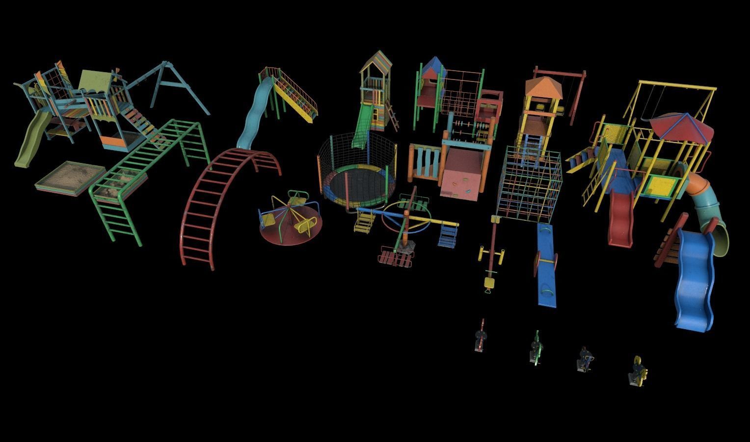 3D model Playground Props Pack VR / AR / low-poly | CGTrader