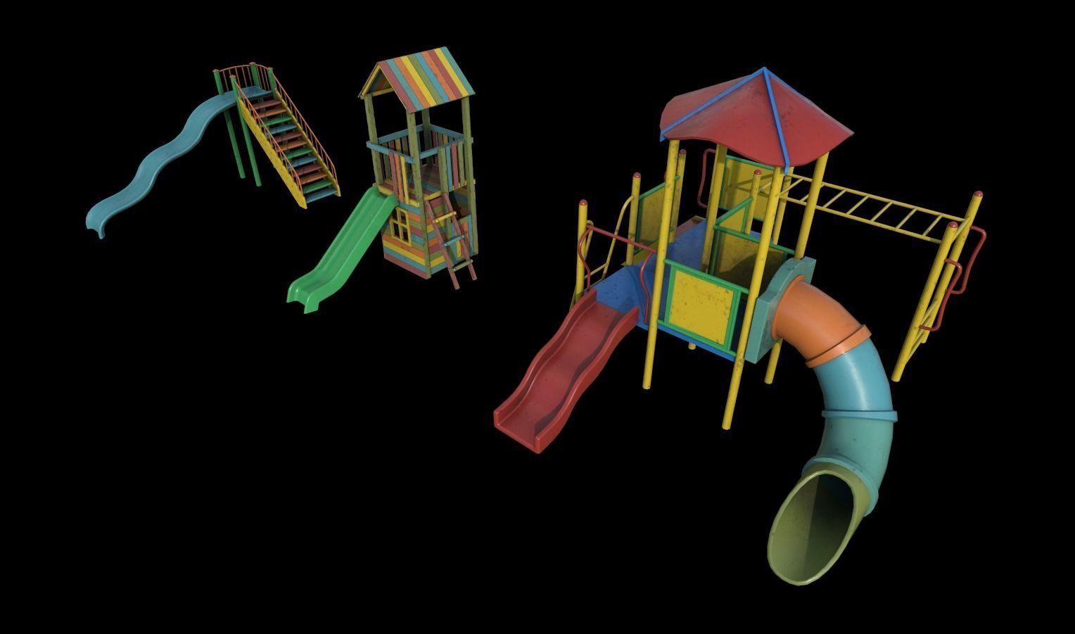 3D model Playground Props Pack VR / AR / low-poly | CGTrader