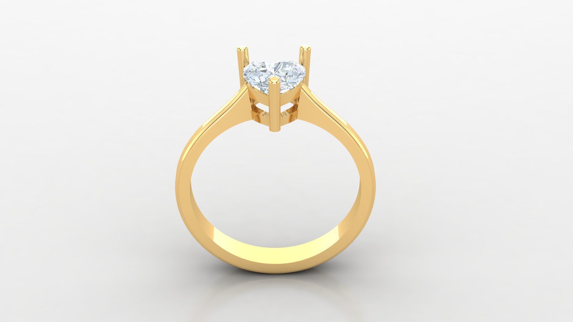 Solitaire Women Ring Version 2 SLT 68 3D model 3D printable | CGTrader