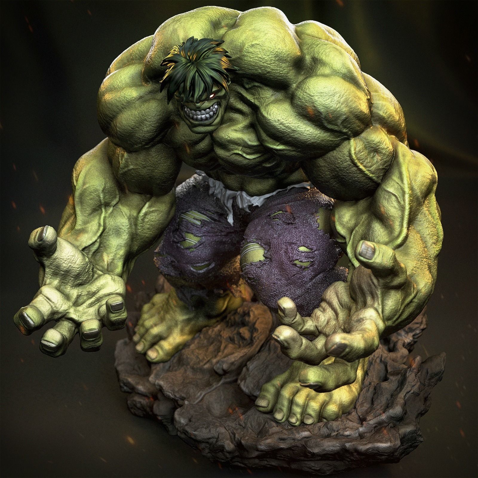 Hulk 3D Print 3D model 3D printable | CGTrader