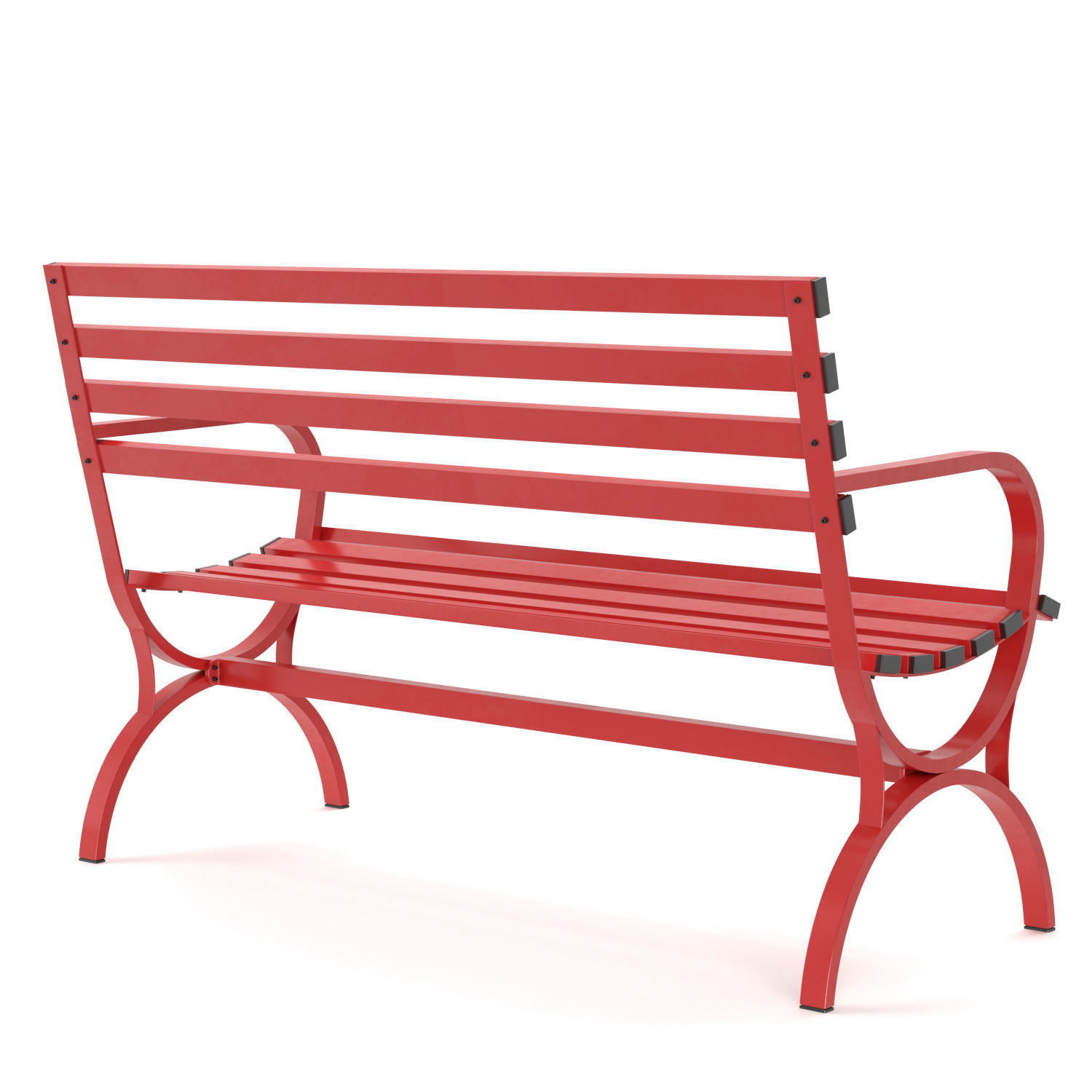 3D model GENERIC BENCH LANCAS RED VR / AR / low-poly | CGTrader