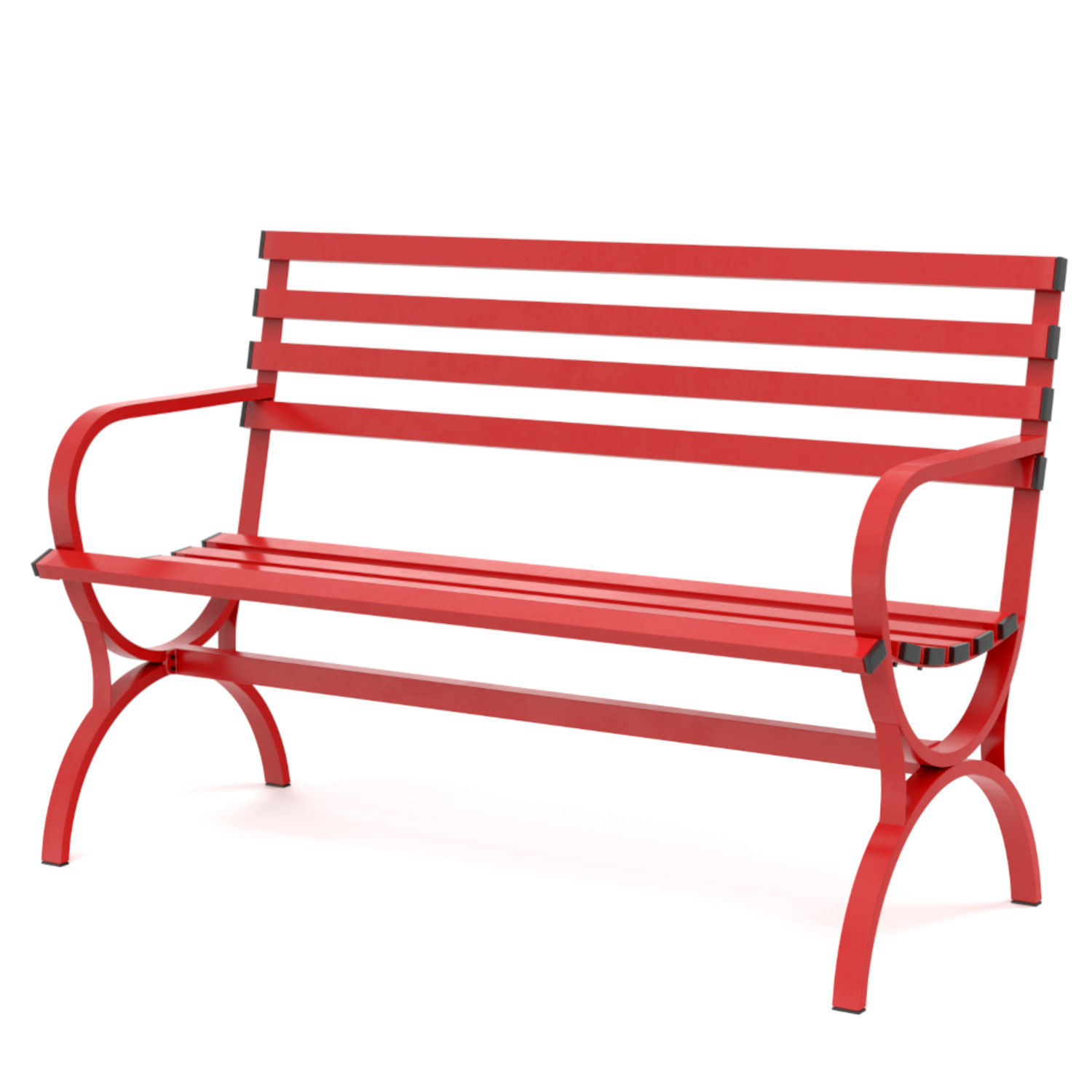 3D model GENERIC BENCH LANCAS RED VR / AR / low-poly | CGTrader