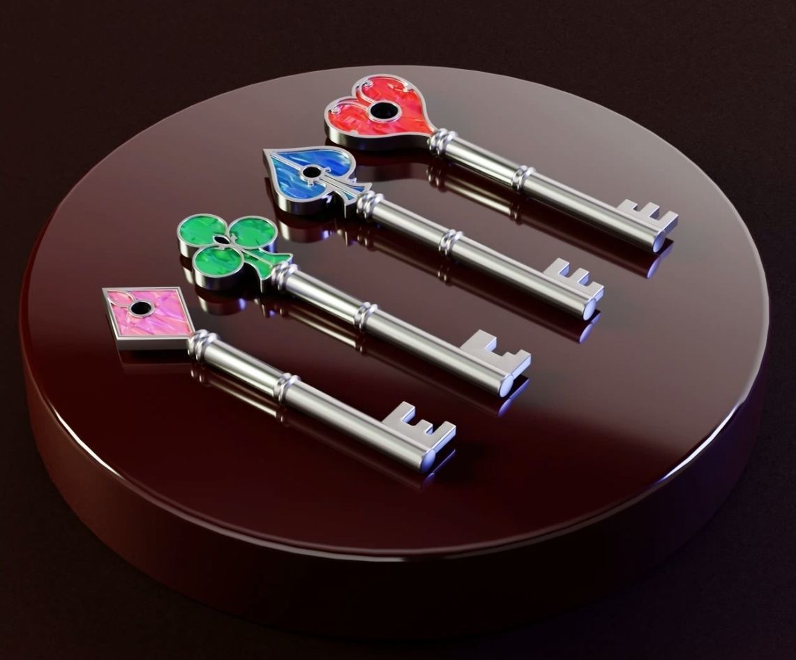 Resident Evil 2 Keys 3D model 3D printable | CGTrader