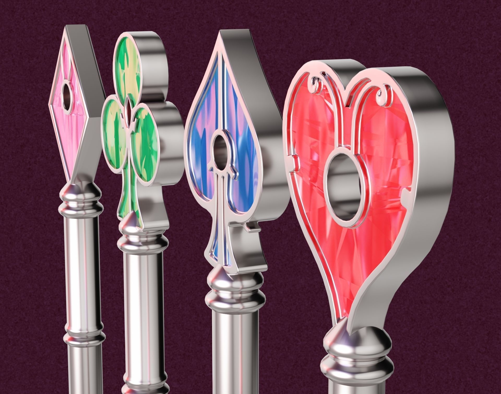 Resident Evil 2 Keys 3D model 3D printable | CGTrader