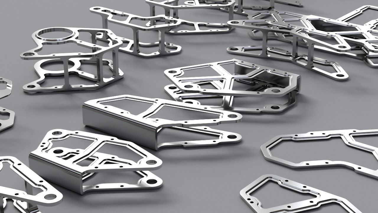 Machined Mecha Parts Kit-Bash 3D model | CGTrader