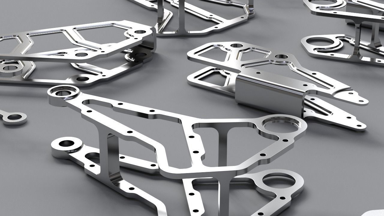 Machined Mecha Parts Kit-Bash 3D model | CGTrader