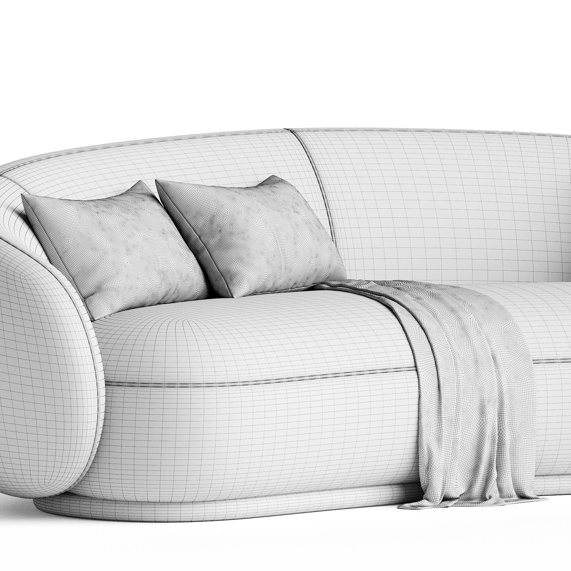 Kendall Velvert Sofa 3D model | CGTrader