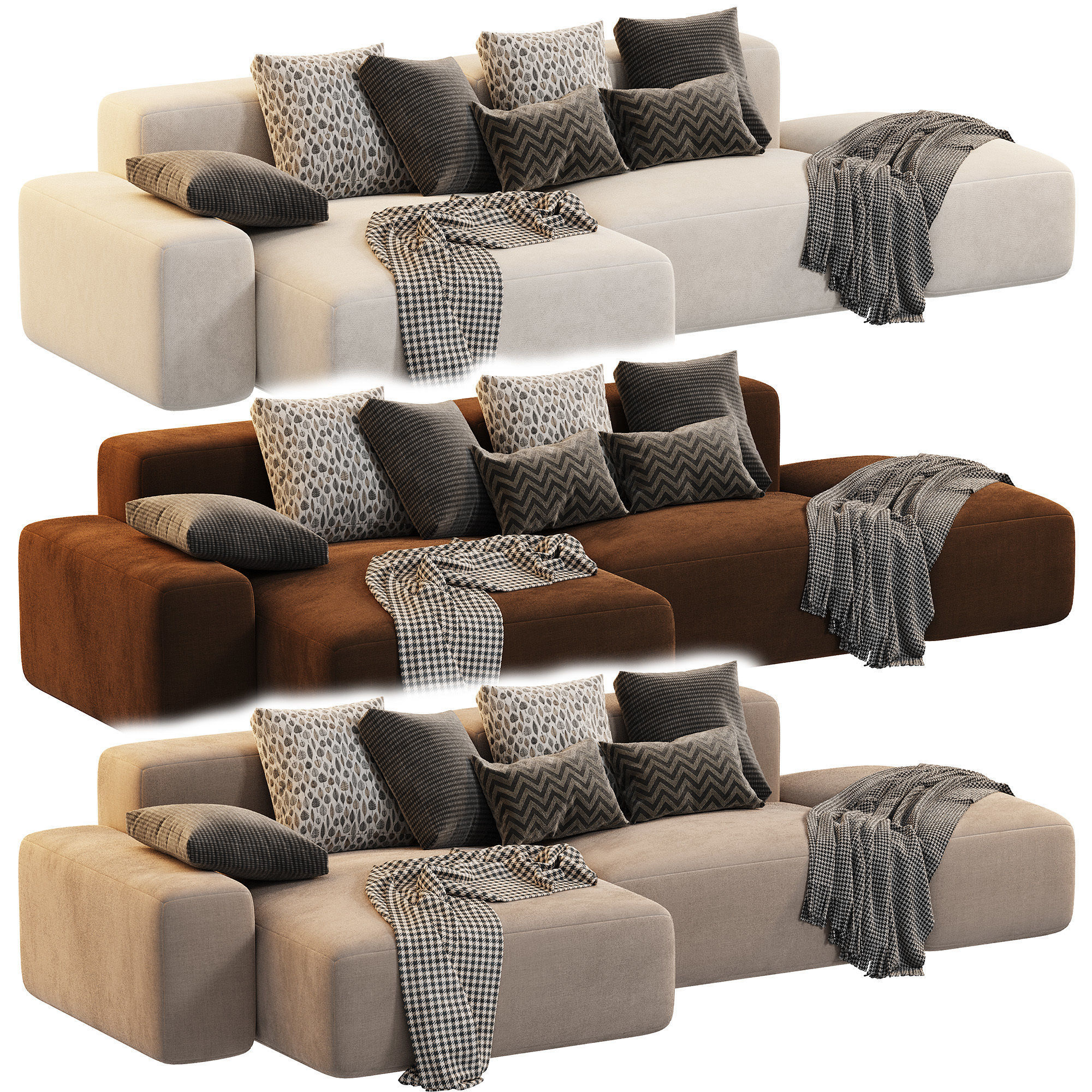 Boca Navi Sofa Set 4 3D model | CGTrader
