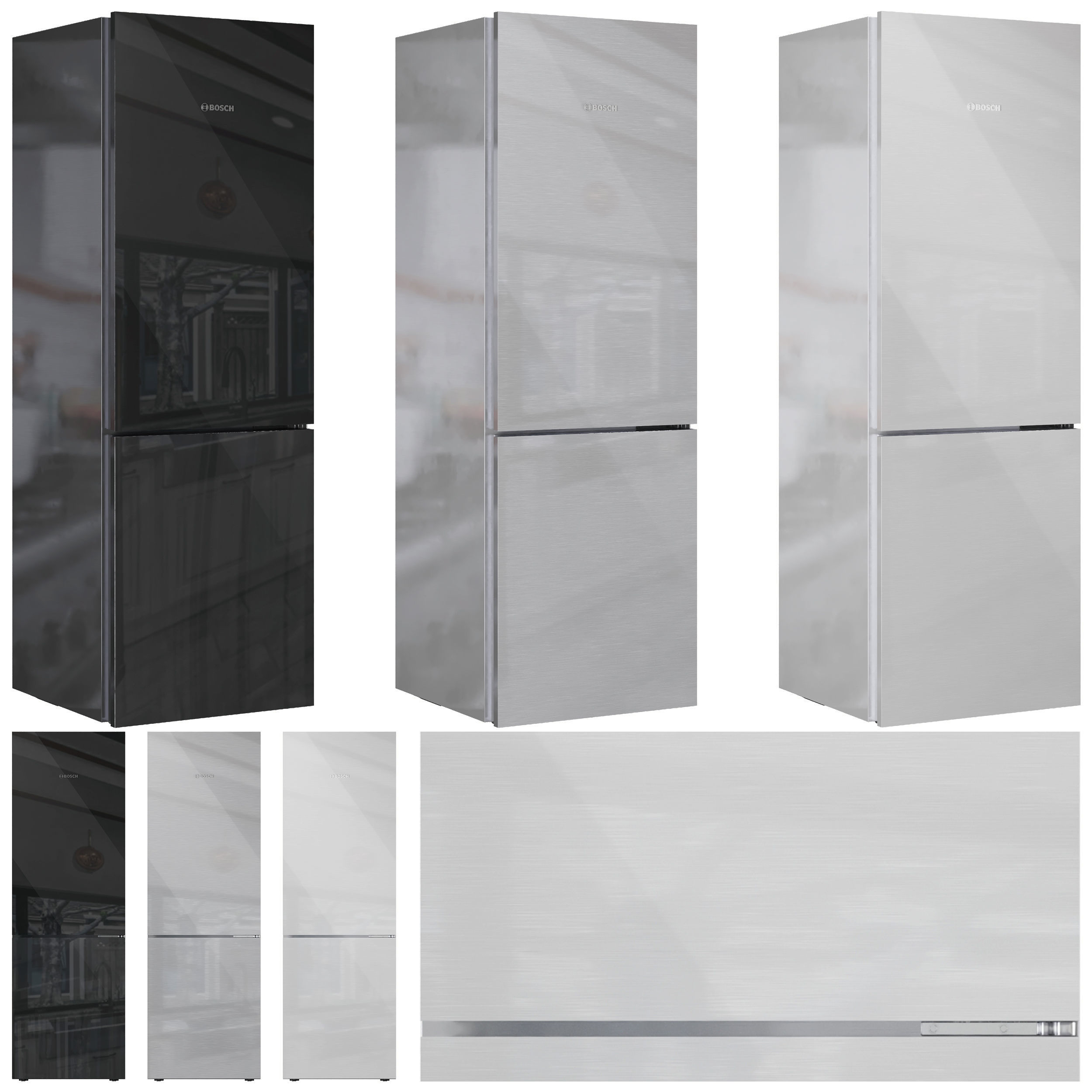 Bosch Refrigerators Set01 3D model | CGTrader