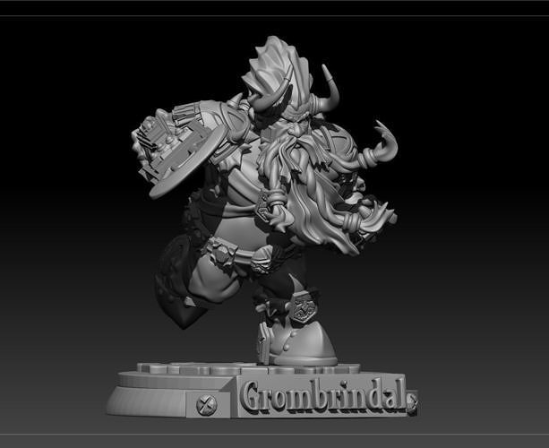 Dwarf with white 3D model 3D printable | CGTrader