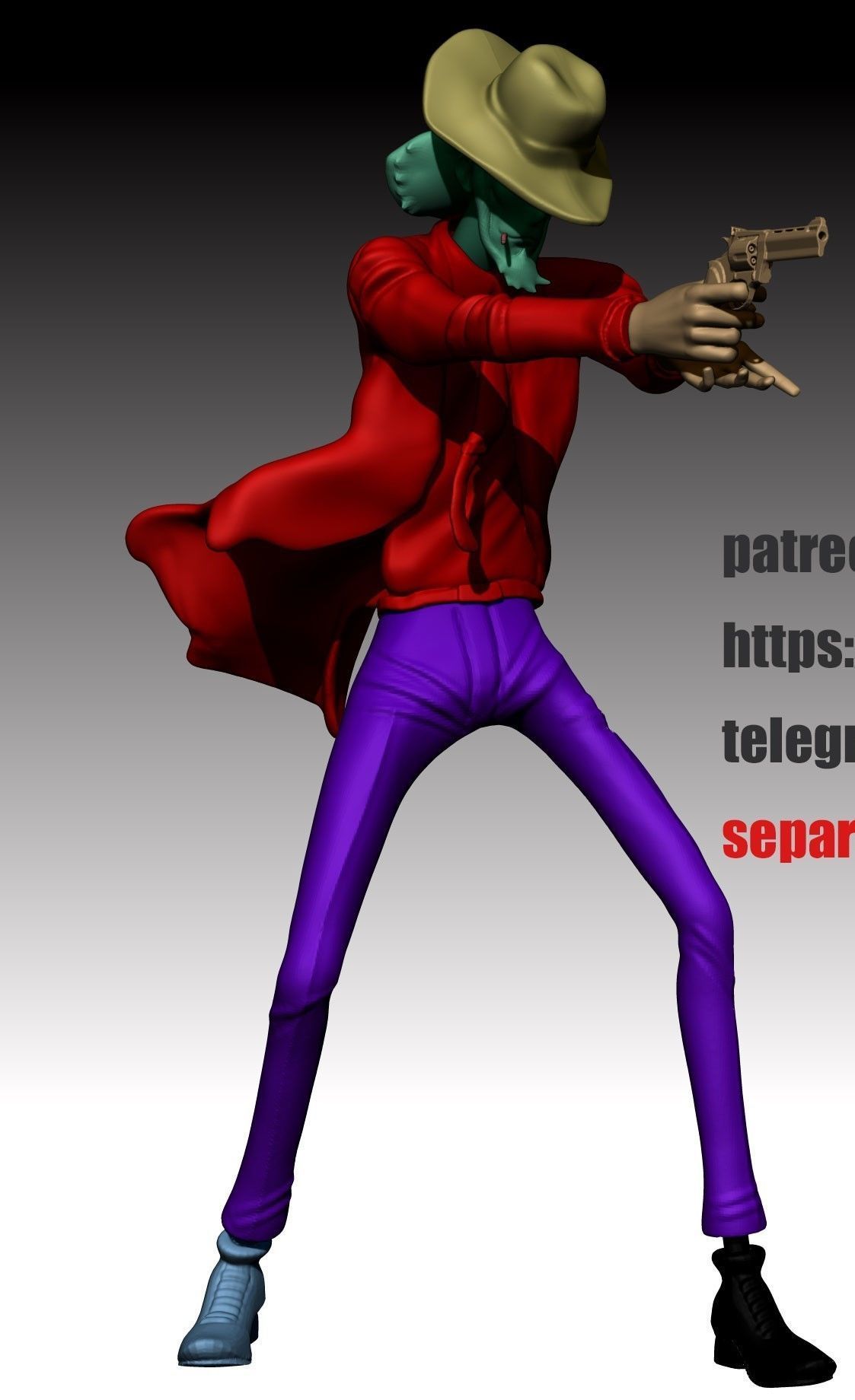 Daisuke Jigen 3D model 3D printable | CGTrader