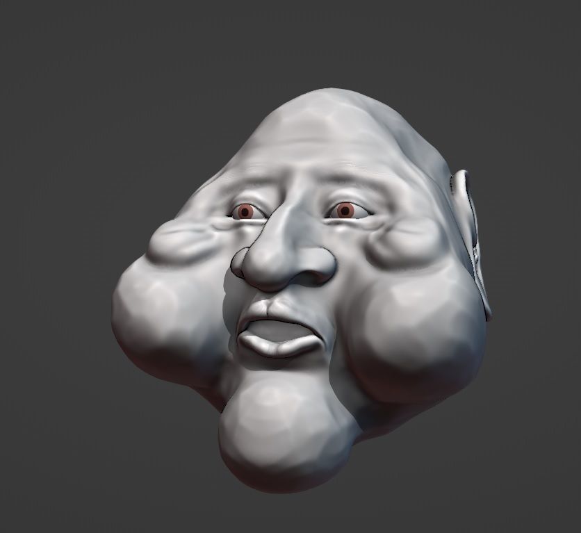 The fat mans meme head 3D model 3D printable | CGTrader