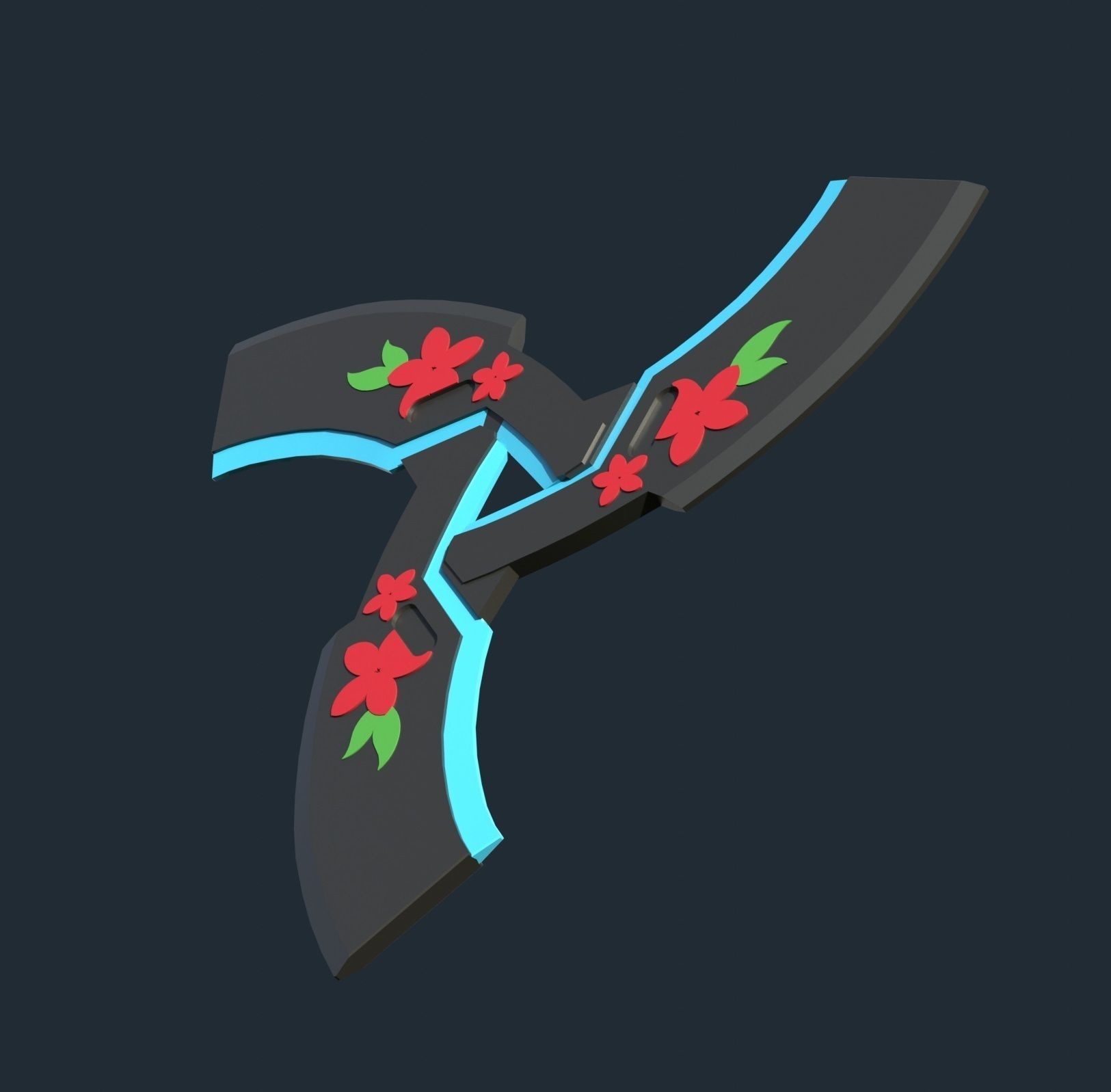 Genji Cyber Demon shuriken - Overwatch 2 - cosplay props 3D model 3D ...