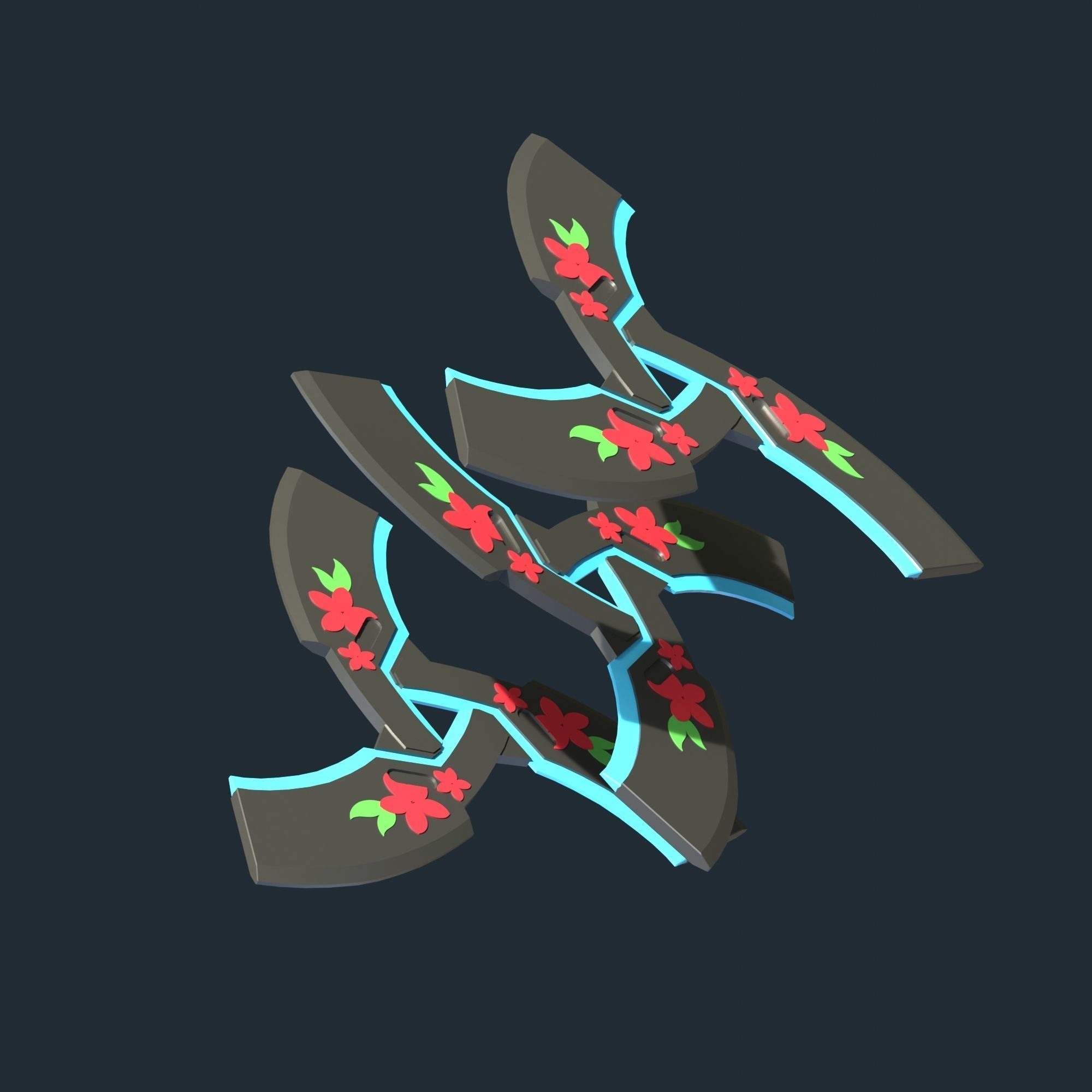 Genji Cyber Demon shuriken - Overwatch 2 - cosplay props 3D model 3D ...