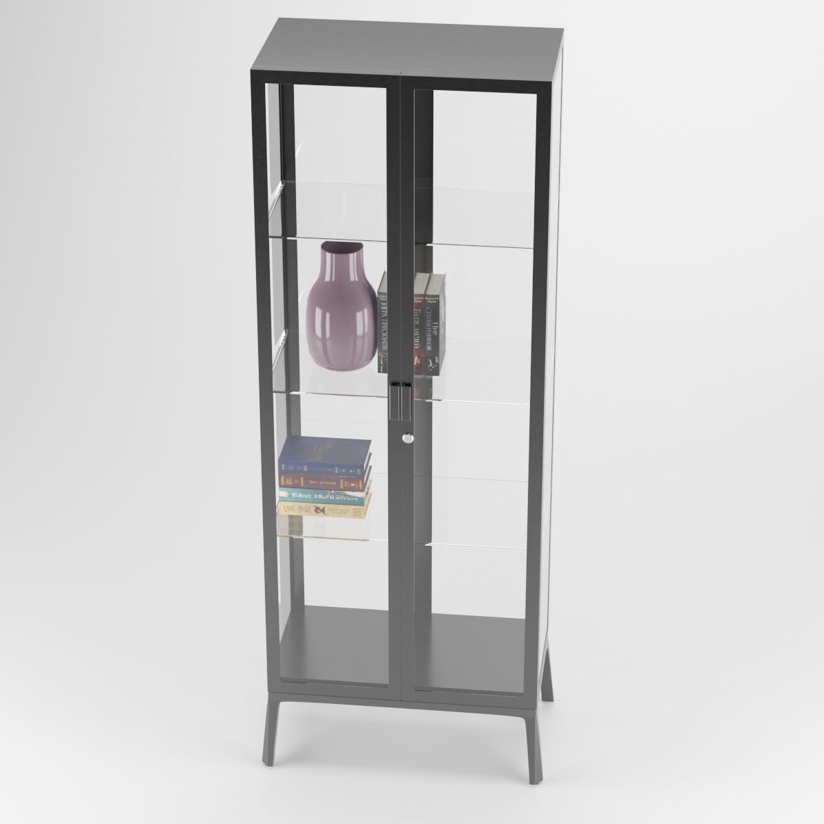 Ikea Milsbo Glass Door Cabinet 3d Model Cgtrader