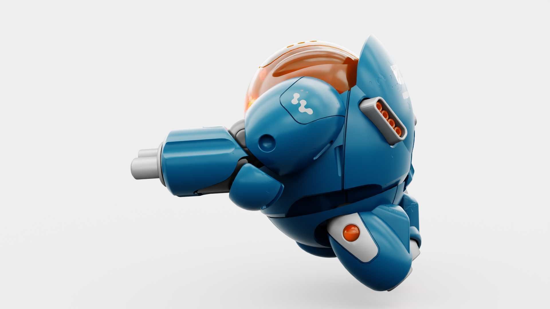 DRONE BOT HEXA RIGGED 3D model animated rigged | CGTrader