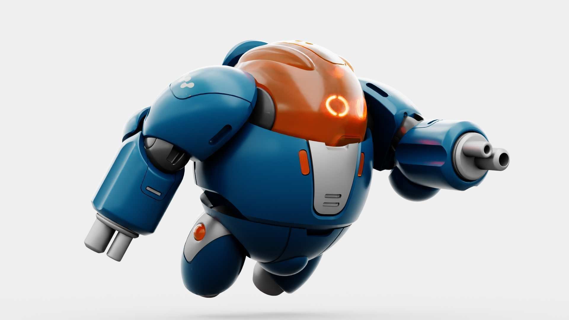 DRONE BOT HEXA RIGGED 3D model animated rigged | CGTrader