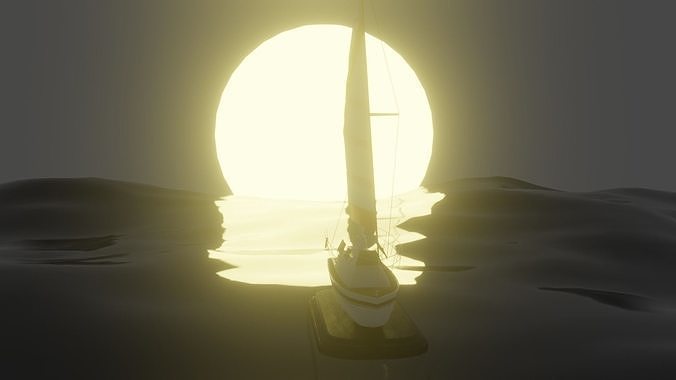 SUNSET ANIMATION BLENDER 3D model animated | CGTrader