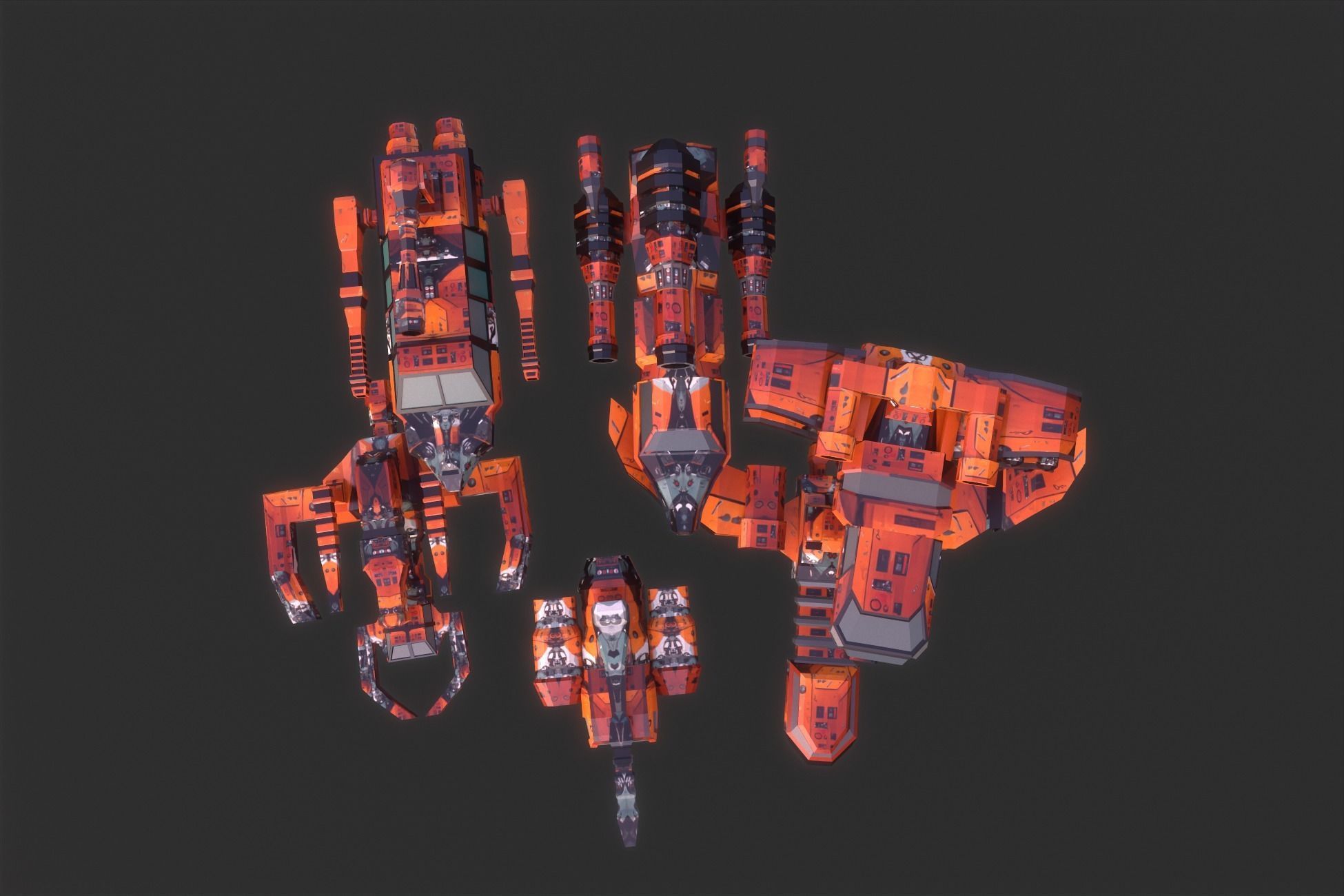 Modular Space Ships 3D model | CGTrader