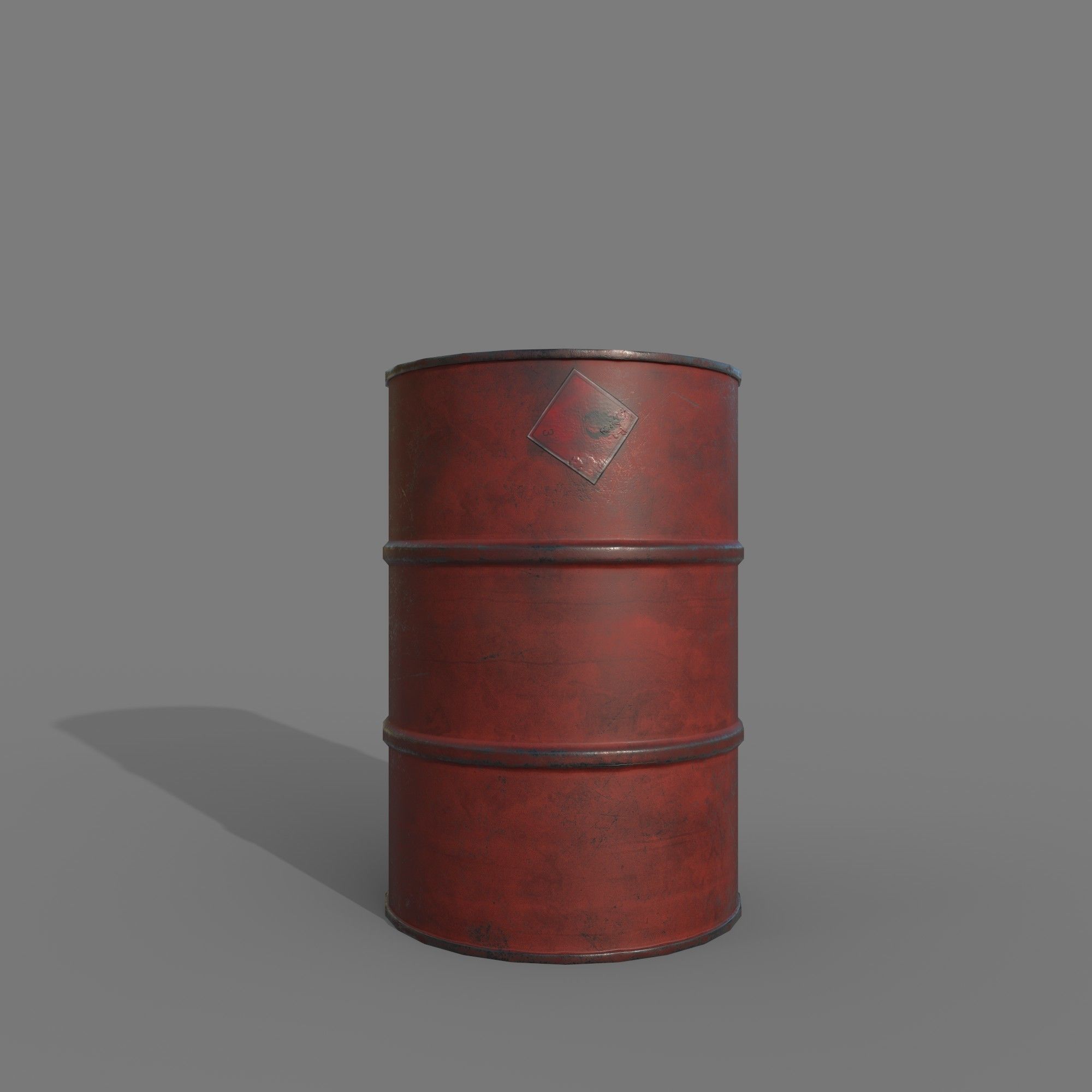 3D model Barrel 200 liters Red Dirt VR / AR / low-poly | CGTrader