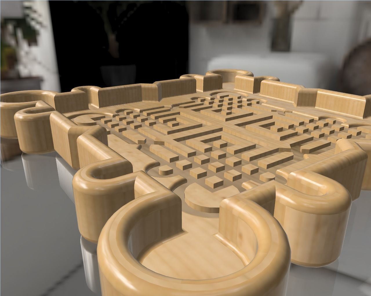 Serving tray V4 Files for CNC and 3D Printing dxf stl 3D model 3D ...