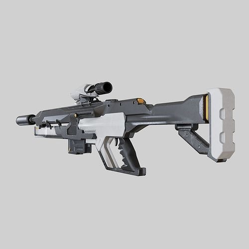 3D model Sci-Fi Sniper Rifle VR / AR / low-poly | CGTrader