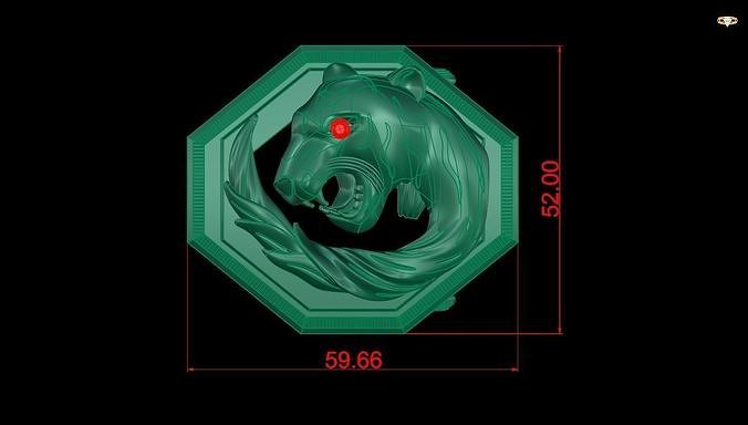 Belt tiger 3D model 3D printable | CGTrader