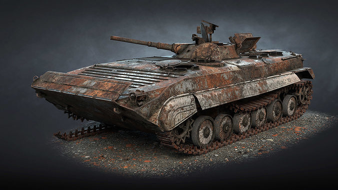 3D model BMP-1 Destroyed Game Ready VR / AR / low-poly | CGTrader