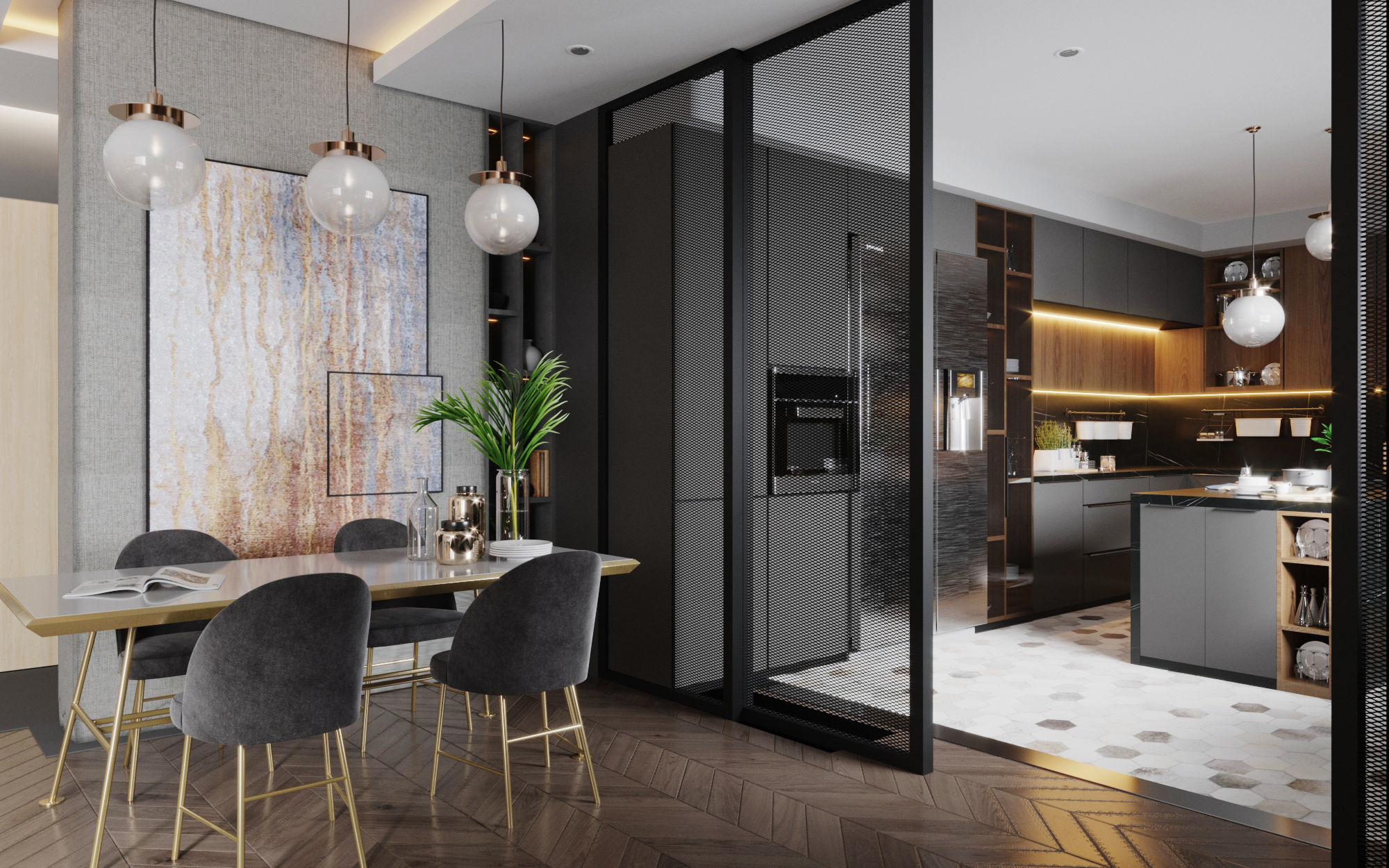 Luxury Modern Kitchen Design 3D model | CGTrader