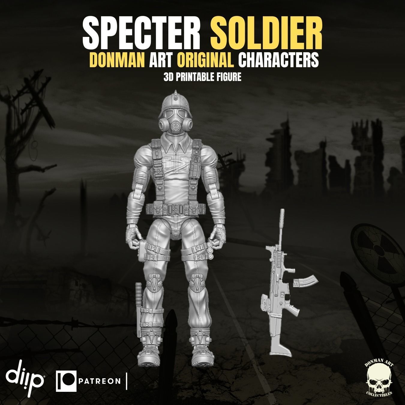 Specter Soldier Original 3D printable full action figure 3D model 3D ...