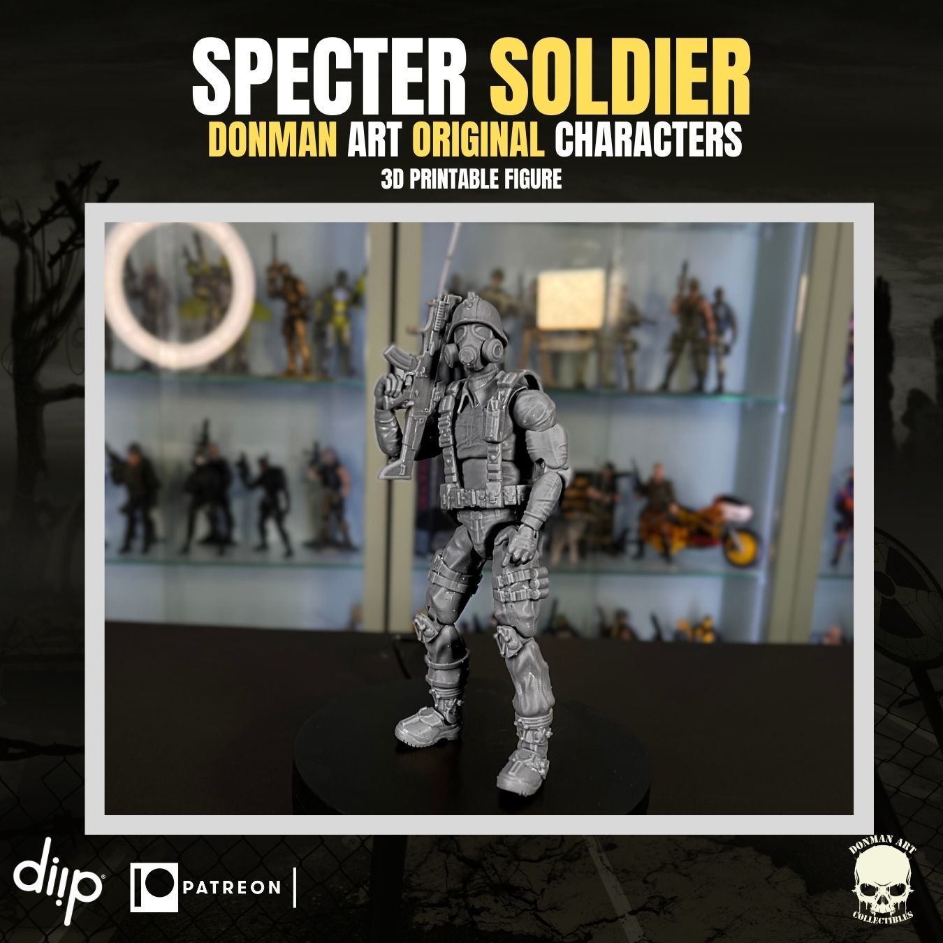 Specter Soldier Original 3D printable full action figure 3D model 3D printable | CGTrader