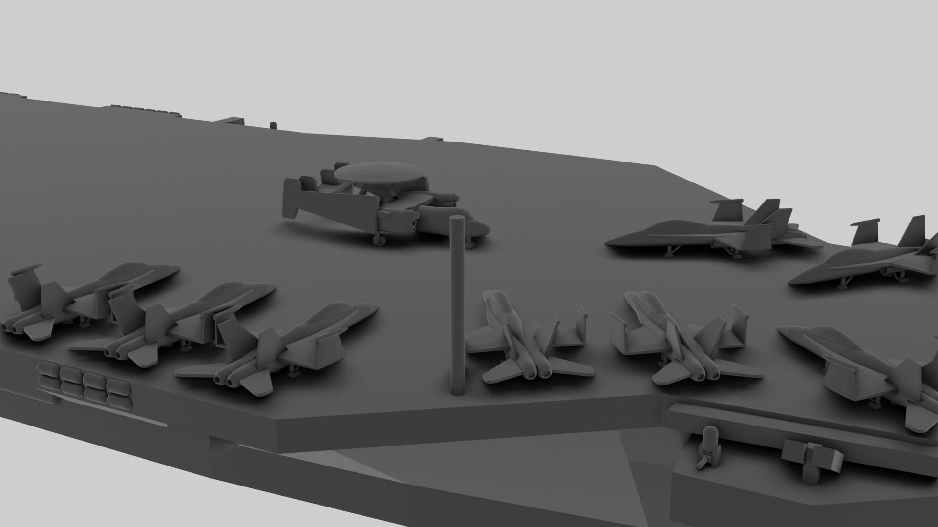 USS Gerald R Ford - Model for small scale printing 3D model 3D ...