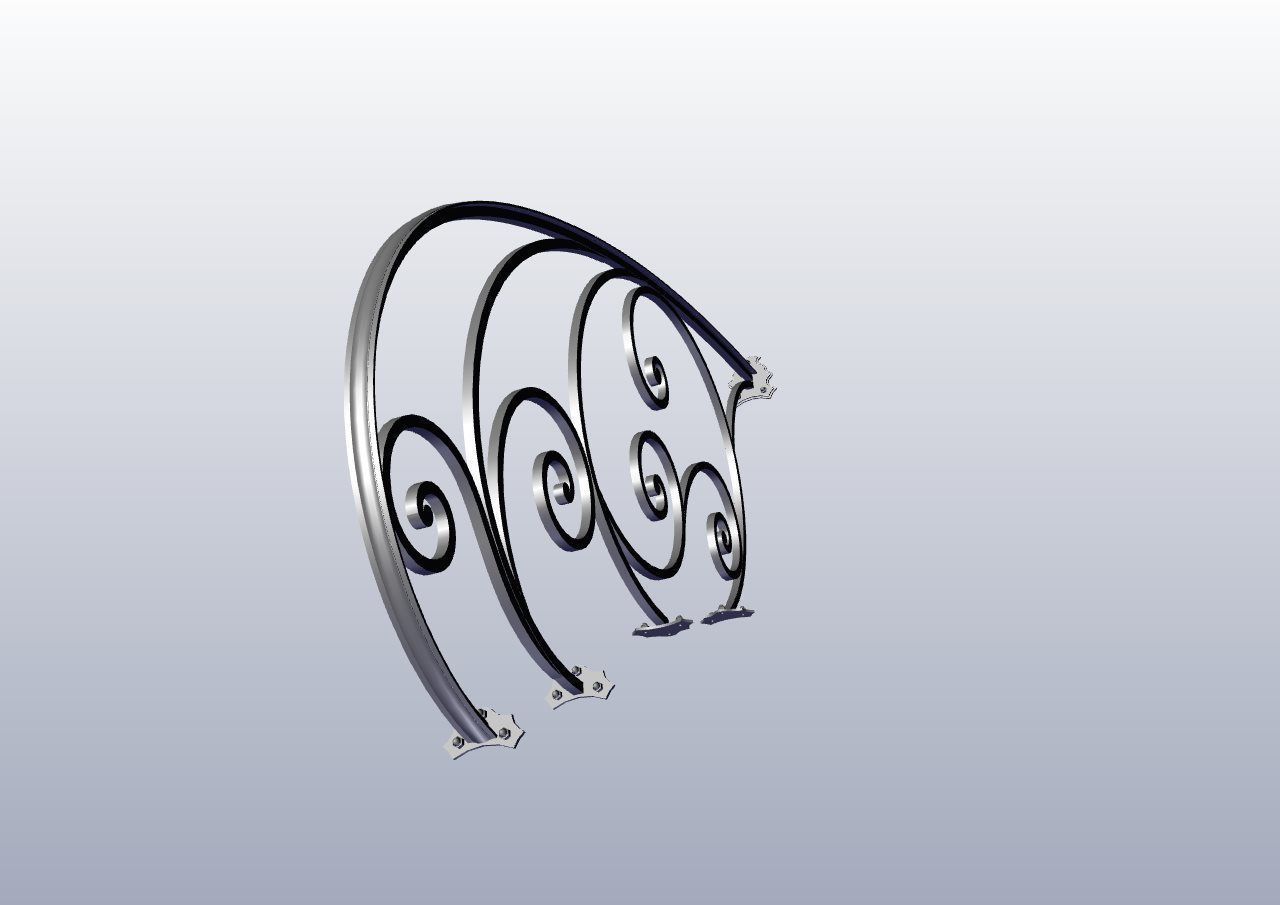 Small handrail 3D model | CGTrader