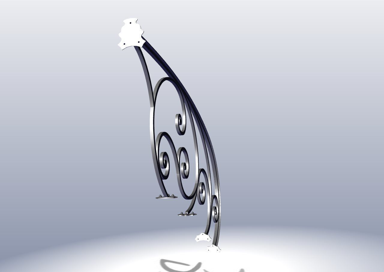 Small handrail 3D model | CGTrader