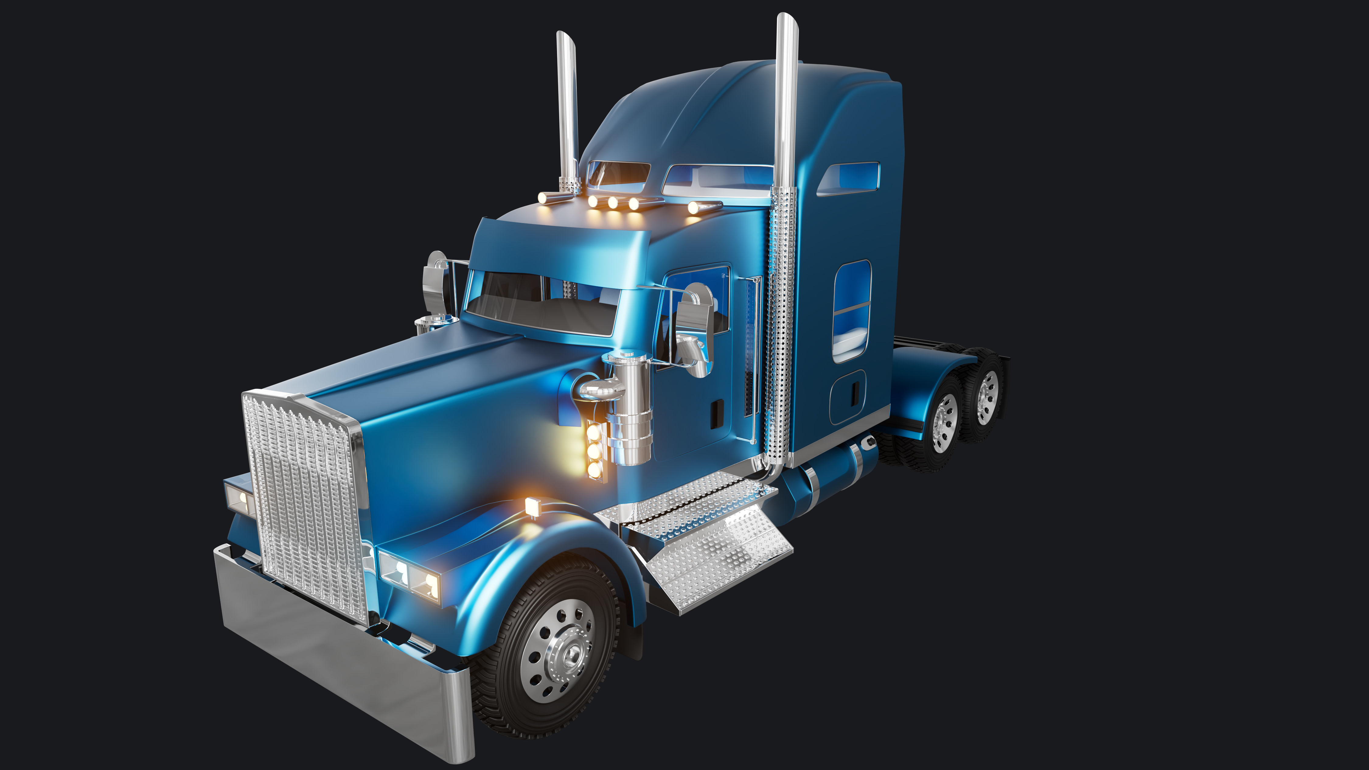 KENWORTH w900 3D model | CGTrader