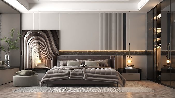 Modern Bedroom-08 3D model | CGTrader