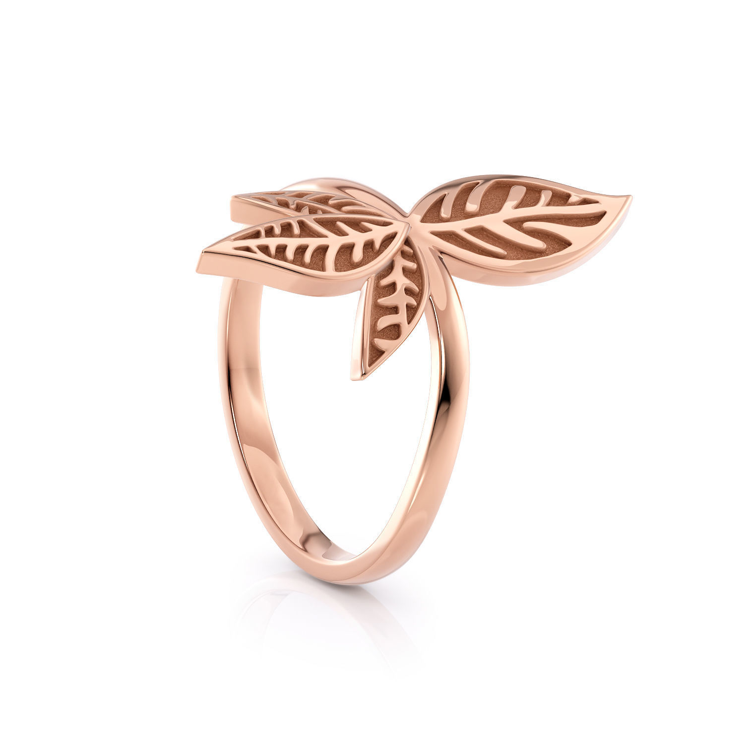 Leaf ring R 0339 printable 3d model 3D model 3D printable | CGTrader
