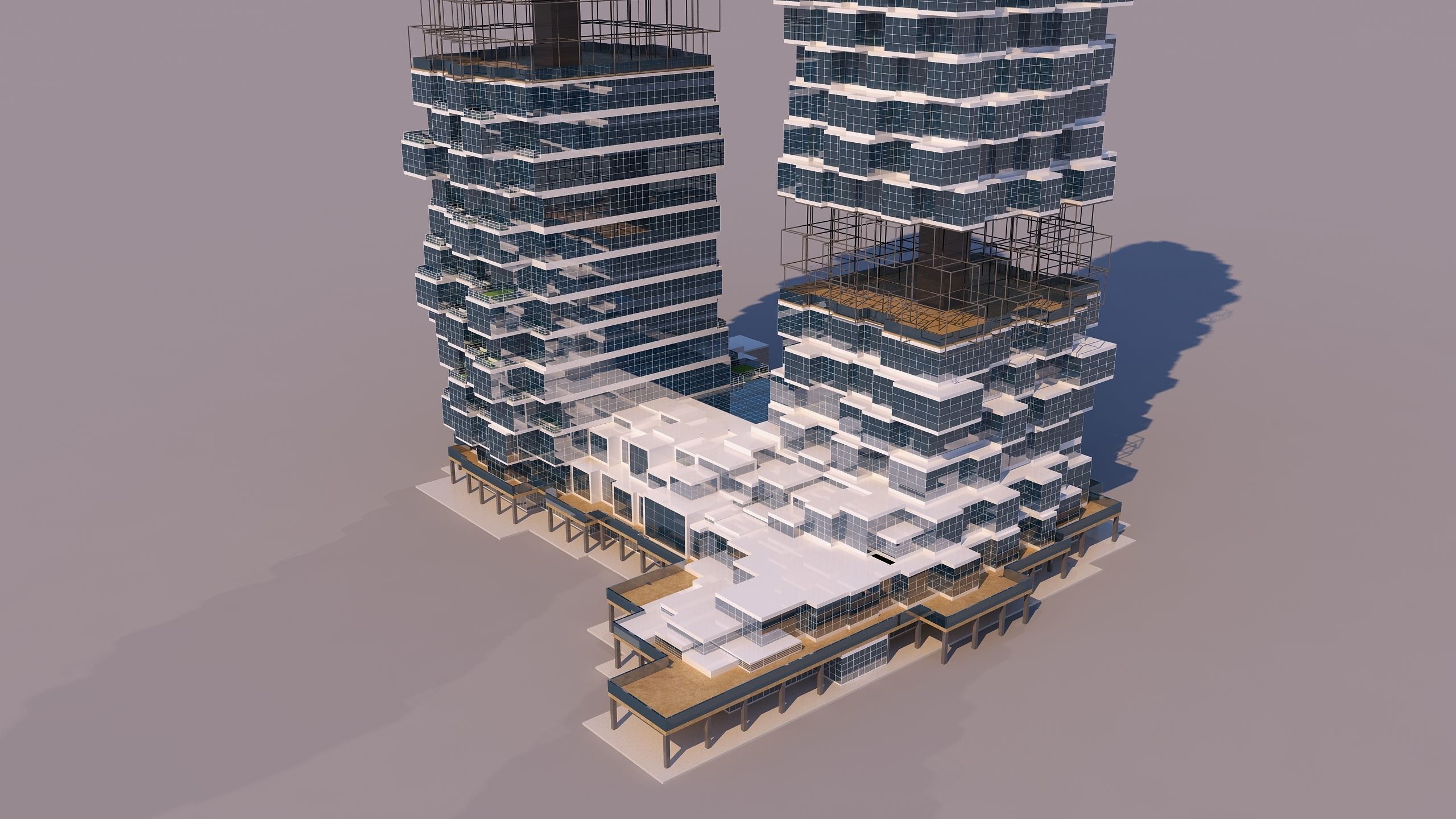0182 - Skyscraper Architecture 3D Project - 2D Drawings 3D model | CGTrader