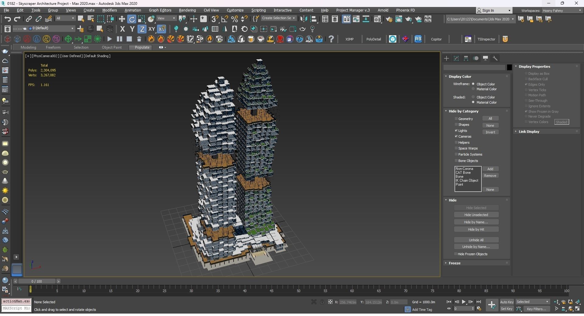 0182 - Skyscraper Architecture 3D Project - 2D Drawings 3D model | CGTrader