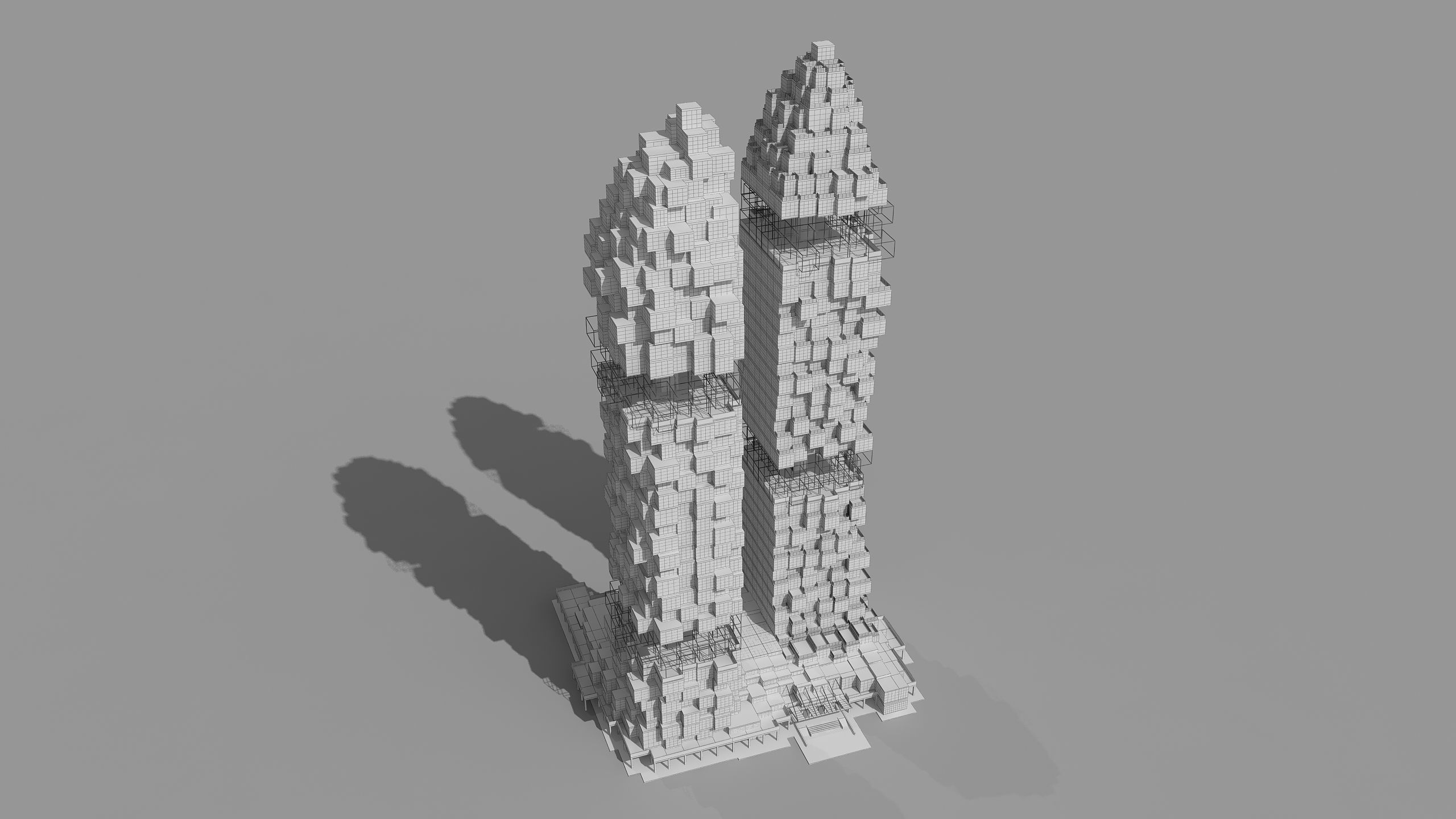0182 - Skyscraper Architecture 3D Project - 2D Drawings 3D model | CGTrader