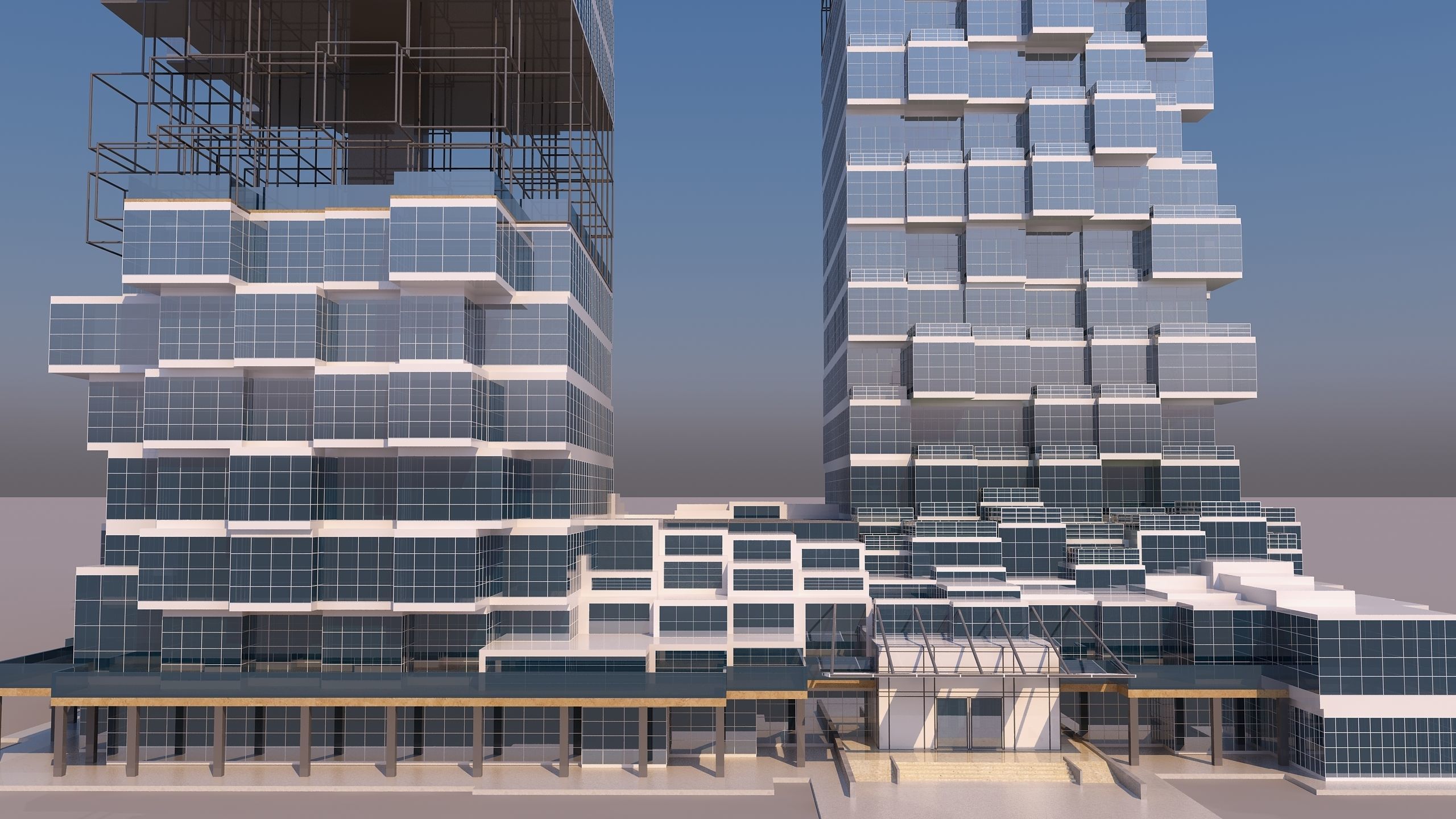 0182 - Skyscraper Architecture 3D Project - 2D Drawings 3D model | CGTrader