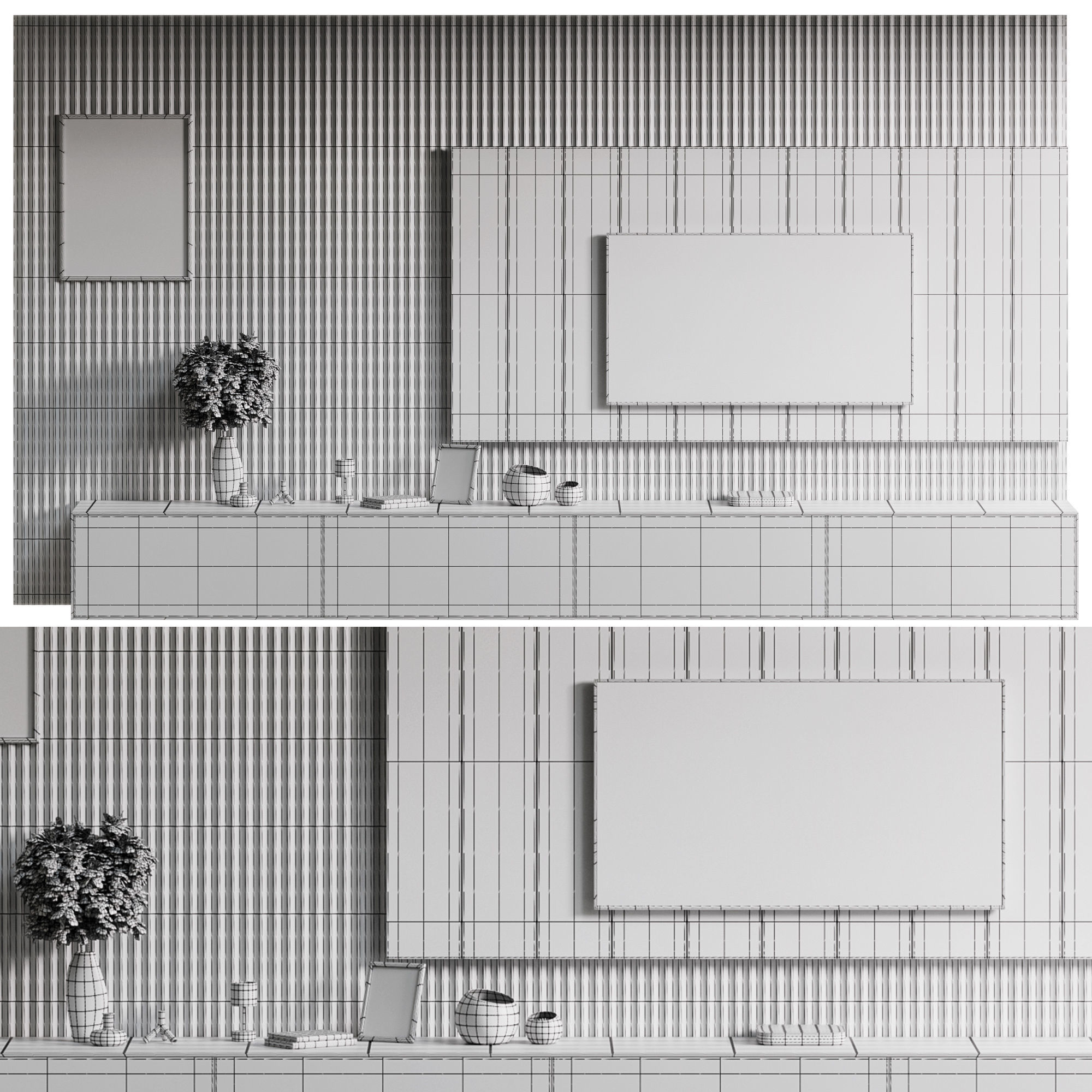 TW Wall Set N2 3D model | CGTrader